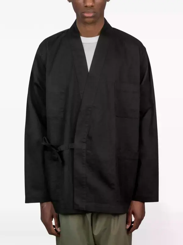 Universal Works Wrap-front Kimono - Black