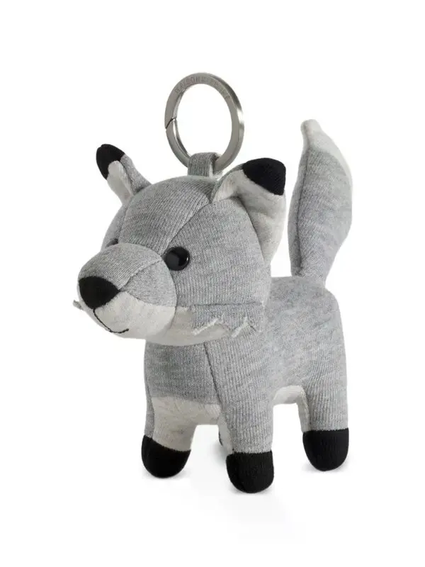 Maison Kitsuné Fox Keyring - Grey
