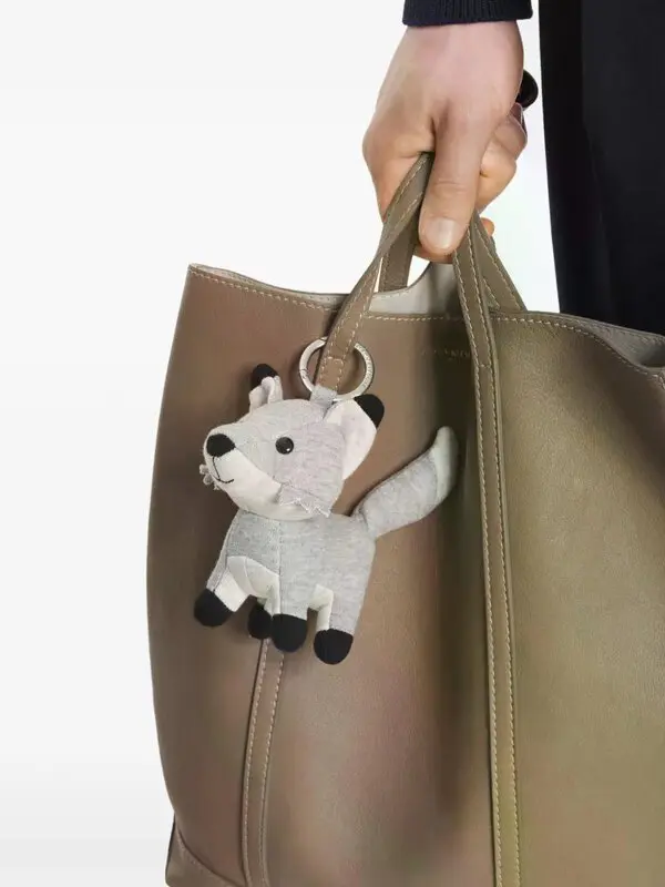Maison Kitsuné Fox Keyring - Grey
