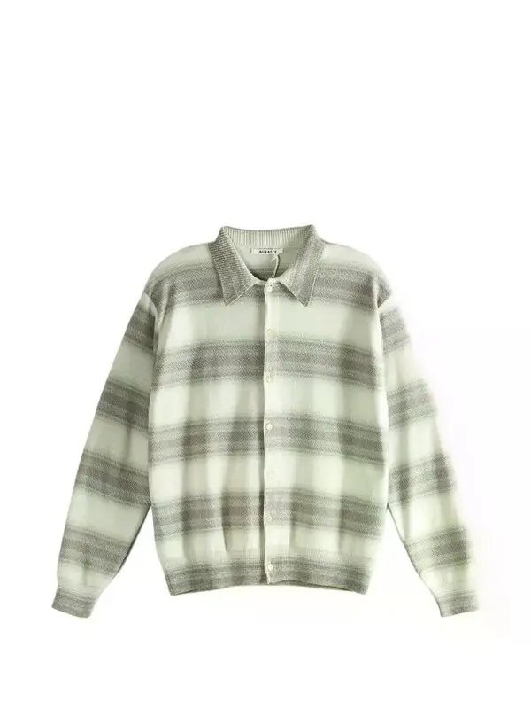 Auralee Striped Collared Knit