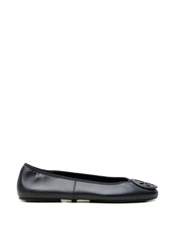 Tory Burch Reva Logo-plaque Ballet Flats In Nappa Leather