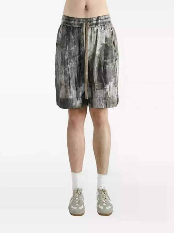 ZIGGY CHEN Printed Drawstring Shorts