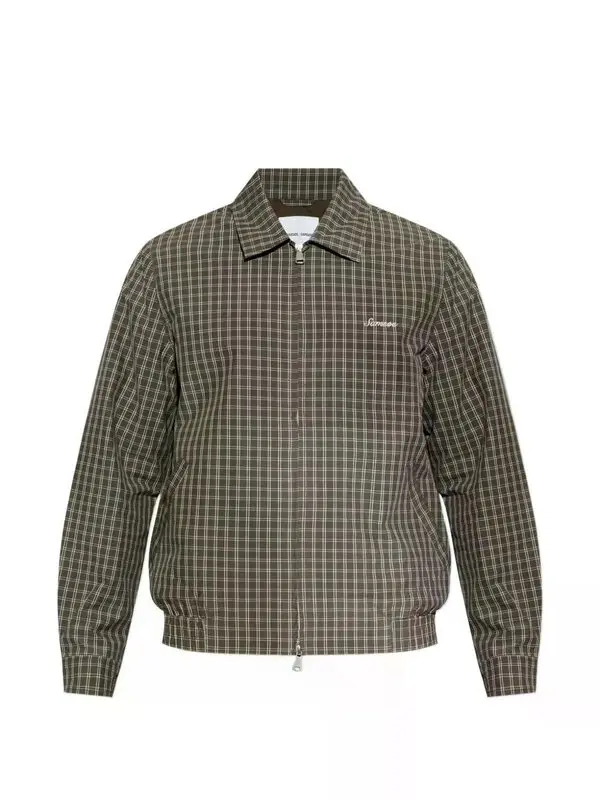 SAMSOE SAMSOE Plaid-pattern Zip-up Jacket