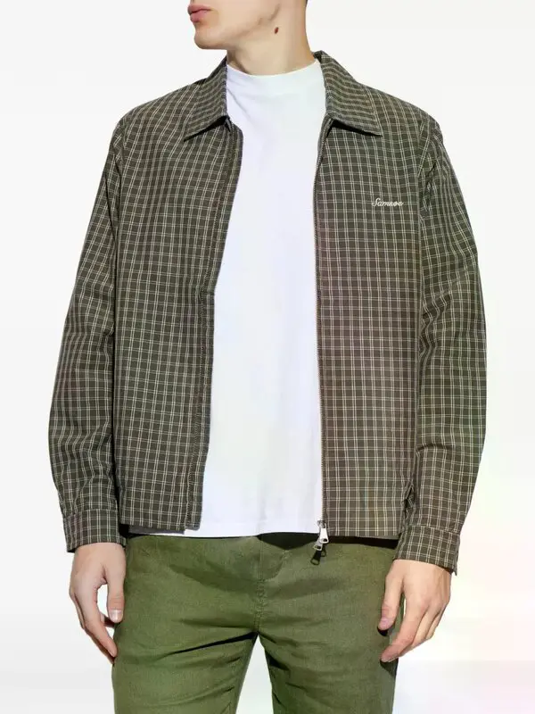 SAMSOE SAMSOE Plaid-pattern Zip-up Jacket