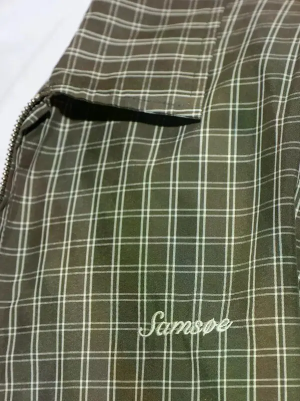 SAMSOE SAMSOE Plaid-pattern Zip-up Jacket