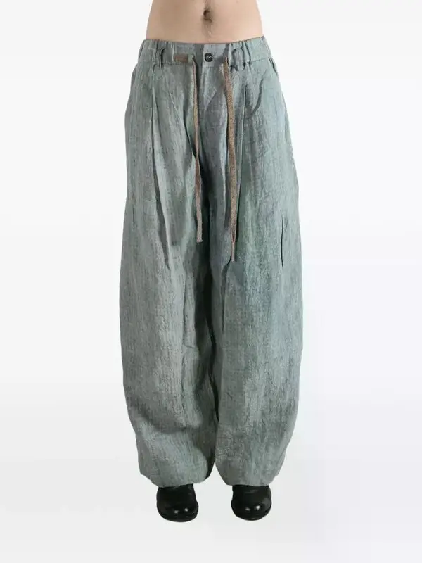 ZIGGY CHEN Drawstring Trousers - Grey
