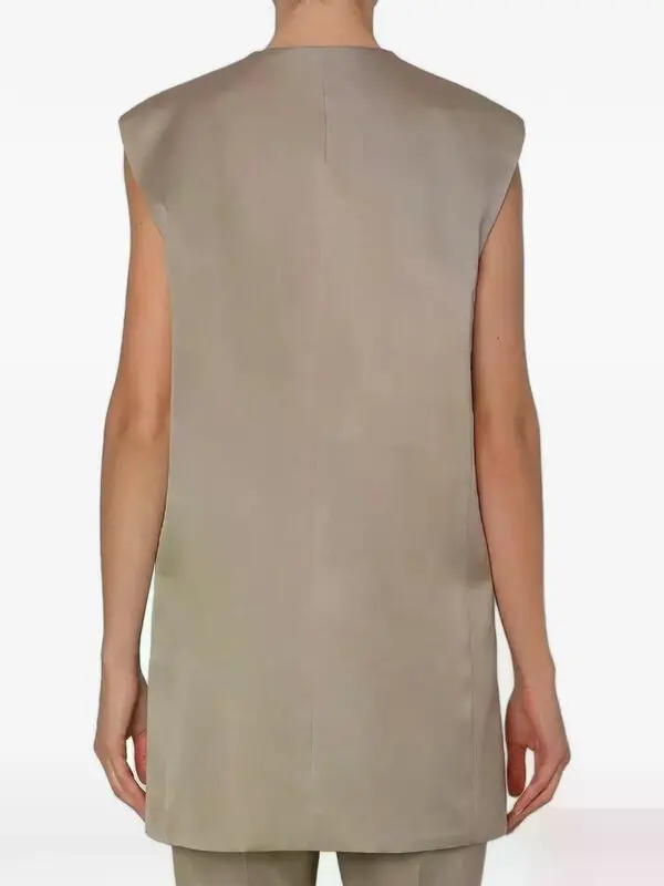 Alberta Ferretti Double-breasted Sleeveless Jacket - Brown