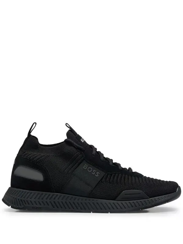BOSS Knitted Upper Low-top Sneakers