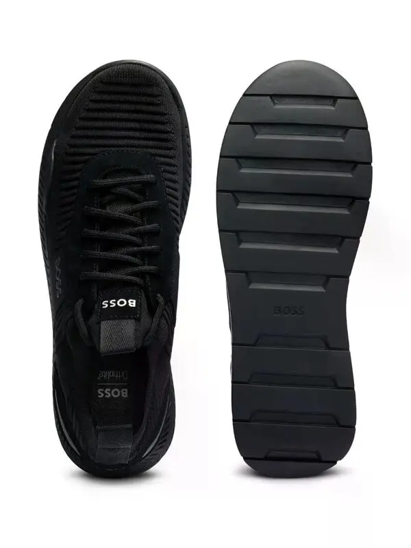 BOSS Knitted Upper Low-top Sneakers