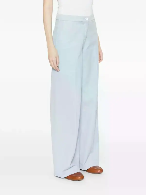 VIA MASINI 80 Pressed Crease Palazzo Trousers