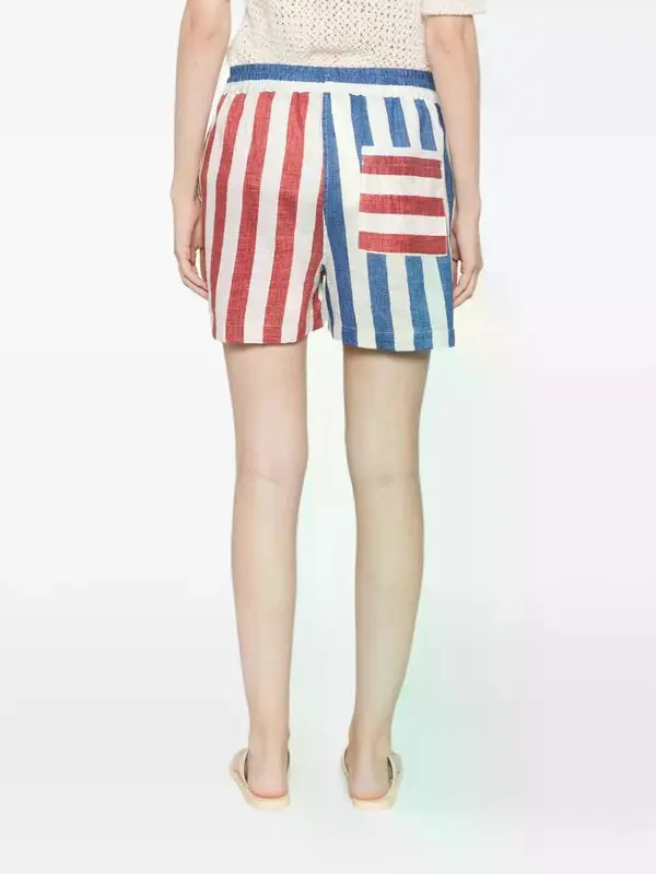 SUSANNA BLU Striped Drawstring Shorts