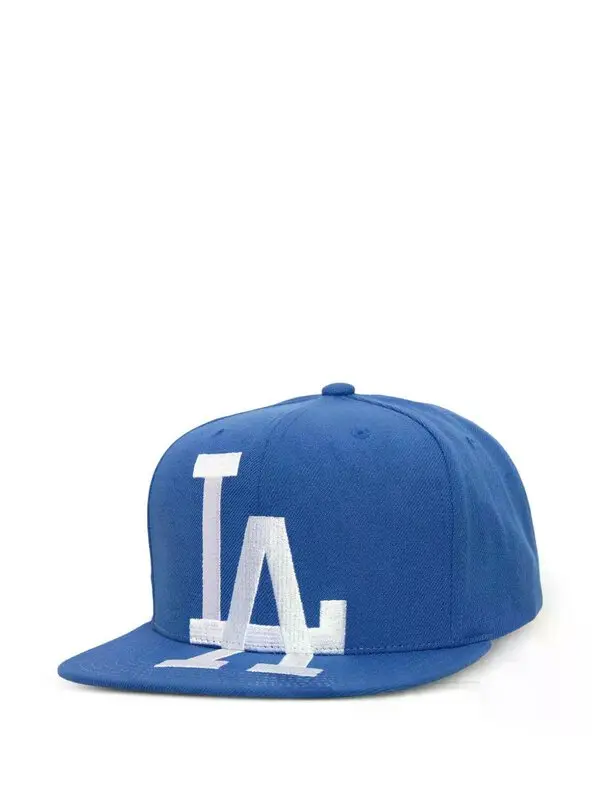 Mitchell & Ness Mlb Dodgers Xl Ogo Flat Peak Baseball Cap - Blue