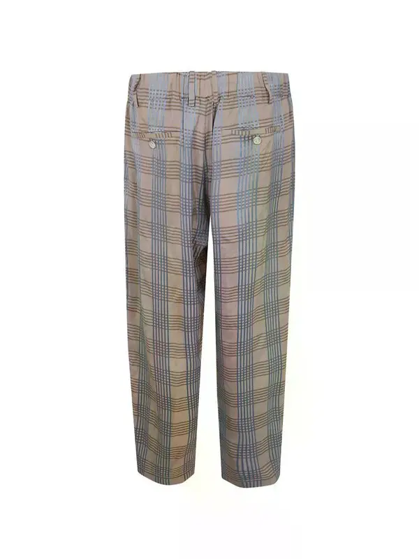 UMA WANG Plaid Drawstring Trousers