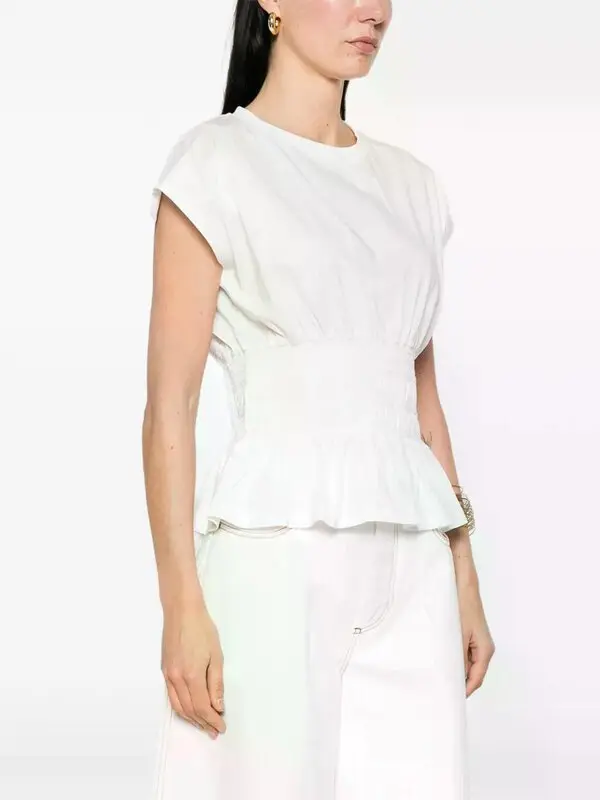 Maje Ruffled Peplum T-shirt
