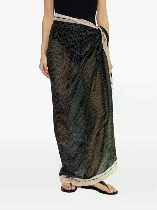 Balmain Logo-patterned Sarong