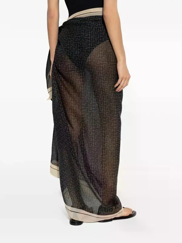 Balmain Logo-patterned Sarong
