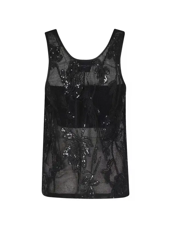 ISABELLE BLANCHE Sequin Embellished Sleeveless Top