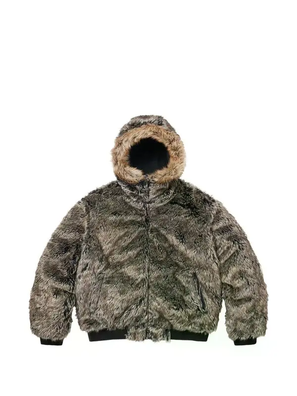 Supreme Hooded Zip-up Jacket - Black