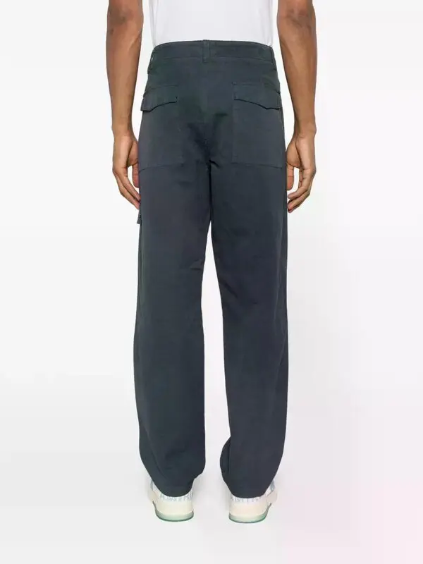 Stone Island Cotton Cargo Trousers - Blue
