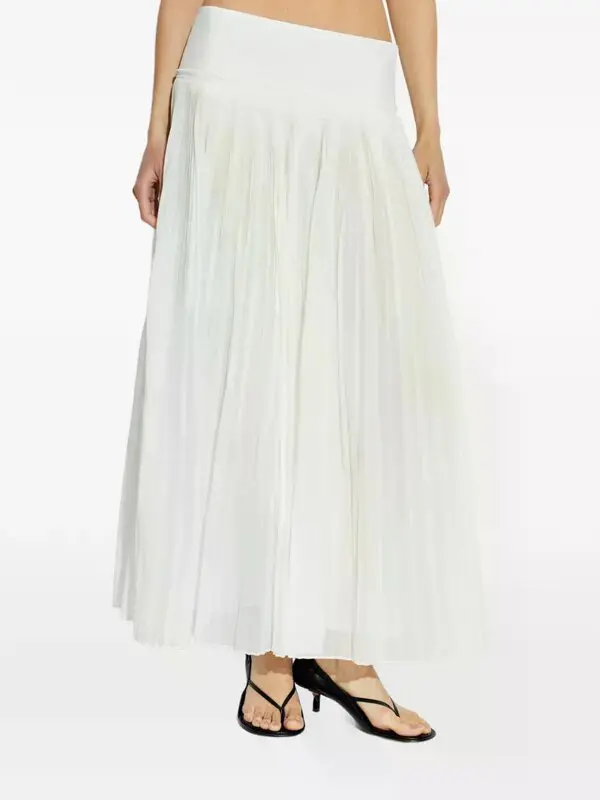 RÓHE Pleated Maxi Skirt - White
