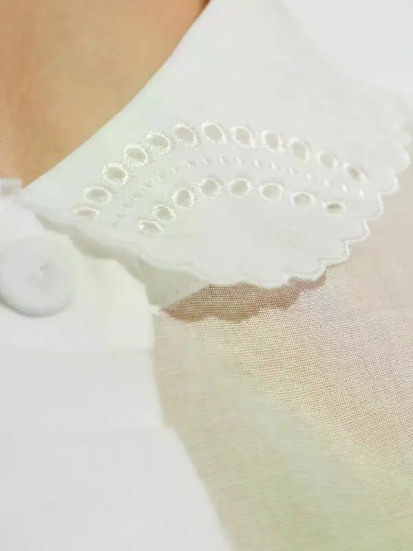 RÓHE Short Sleeve Shirt With Peter Pan Collar