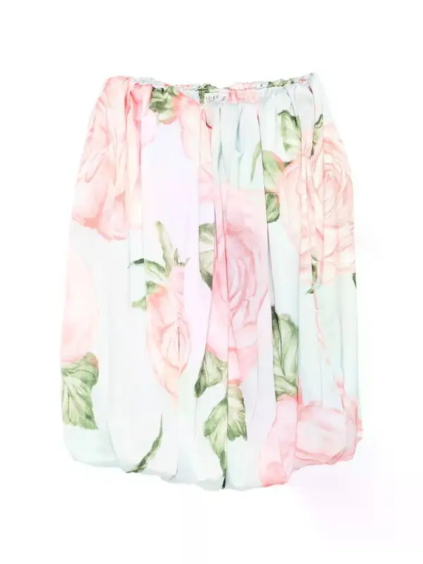 L'IDEE Floral Strapless Mini Dress - Blue