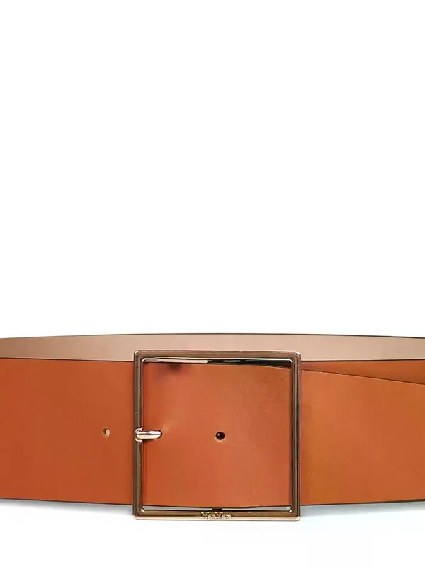 Max Mara Square-buckle Leather Belt - Brown