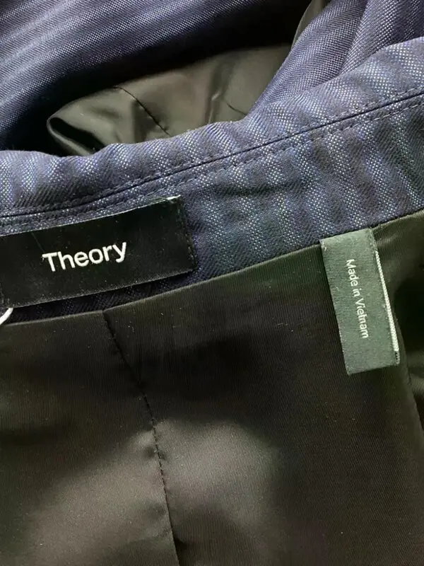 Theory Striped Double-breasted Blazer