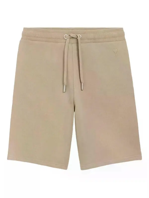 AMI Paris De Coeur Cotton Fleece Shorts