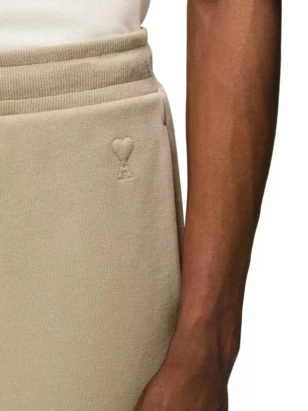 AMI Paris De Coeur Cotton Fleece Shorts