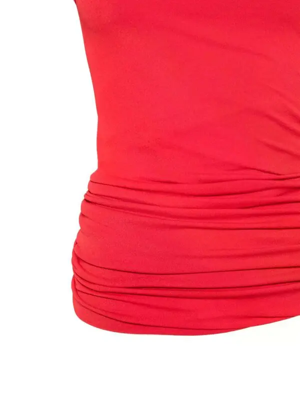 Rick Owens Lola Draped Neck Top - Red