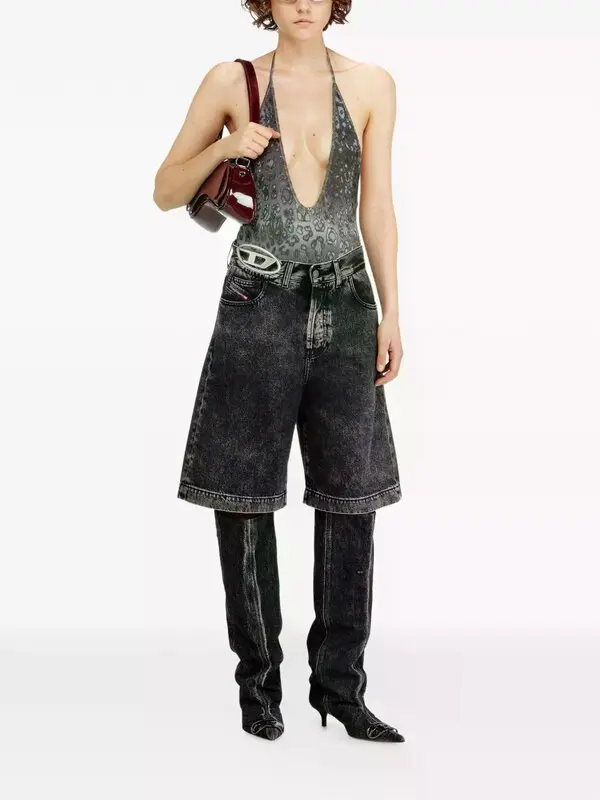 DIESEL® Audrey-utlt Swimsuit With Animal Print - Grey