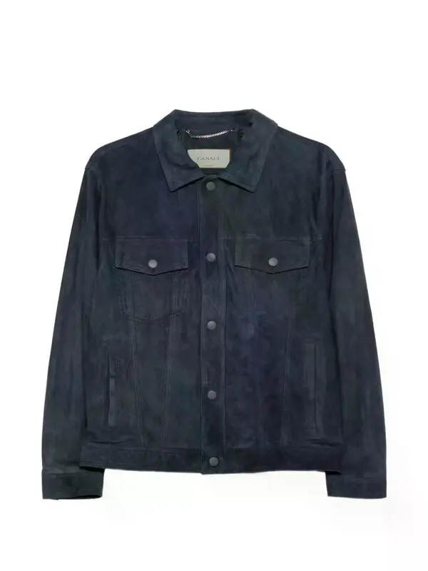 Canali Suede Buttoned Pocket Jacket