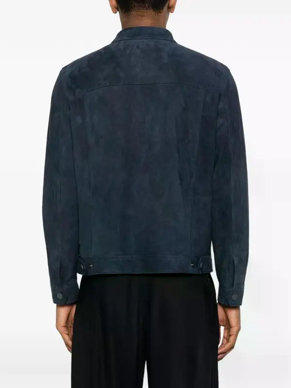 Canali Suede Buttoned Pocket Jacket