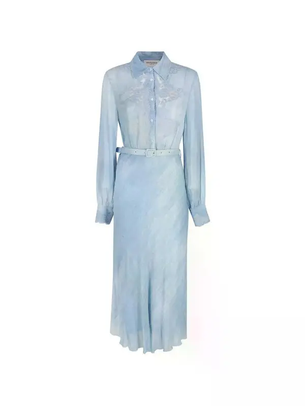ERMANNO FIRENZE Lace-detail Belted Dress