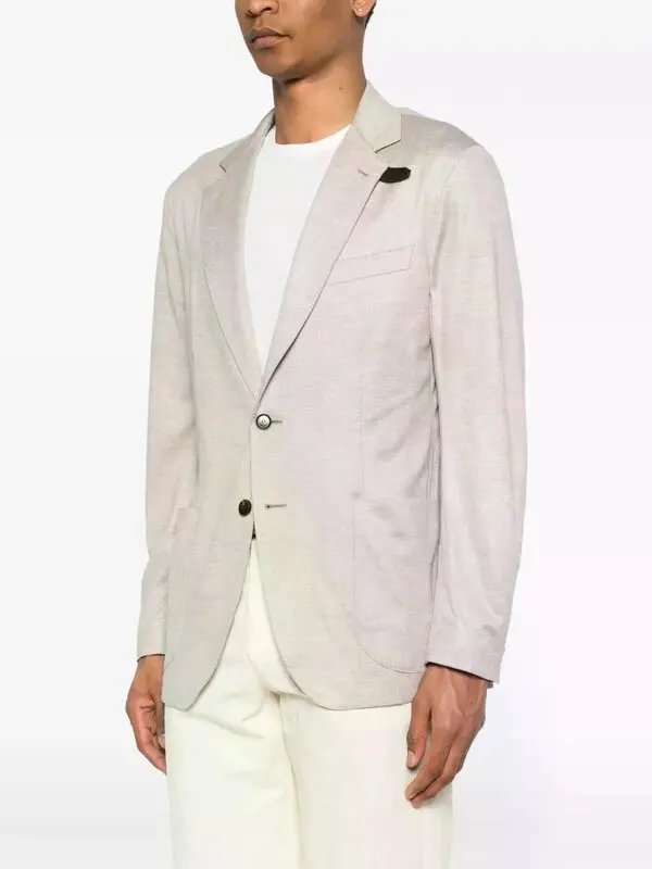 Brioni Button-fastening Blazer - Neutrals