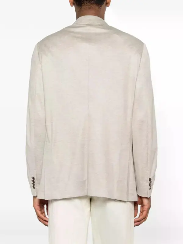 Brioni Button-fastening Blazer - Neutrals