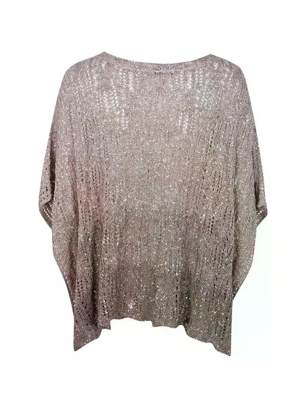 D.exterior Open Knit Top