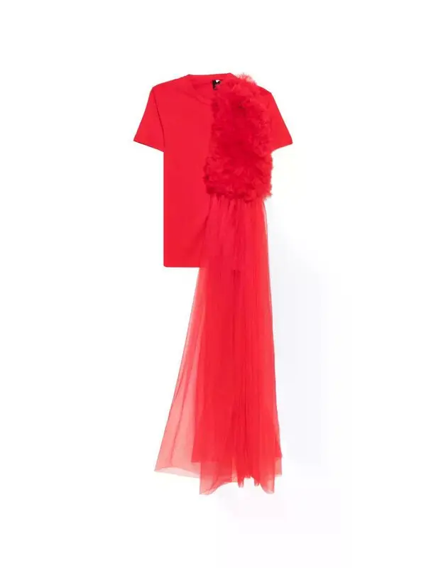 Alchemy Fashions Tulle Ruffled T-shirt - Red