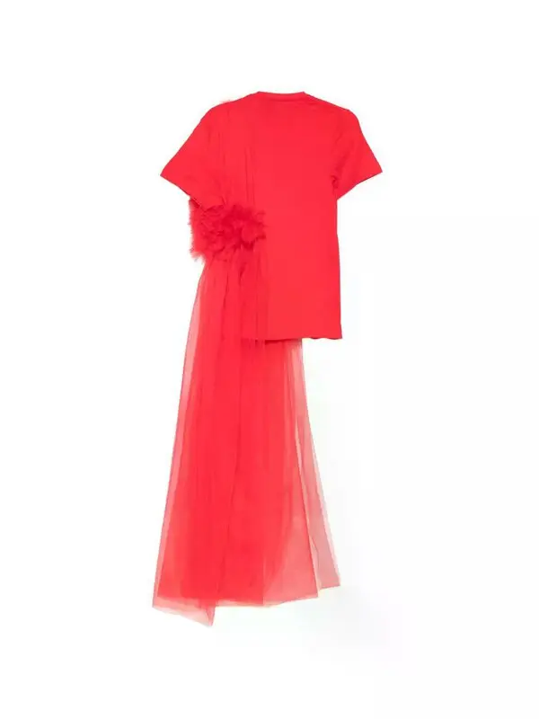 Alchemy Fashions Tulle Ruffled T-shirt - Red