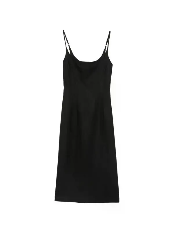 ALYSI Spaghetti-strap Midi Dress - Black