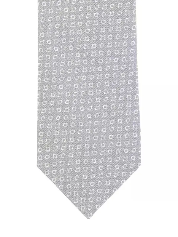 BARBA NAPOLI Patterned Neck Tie - Grey