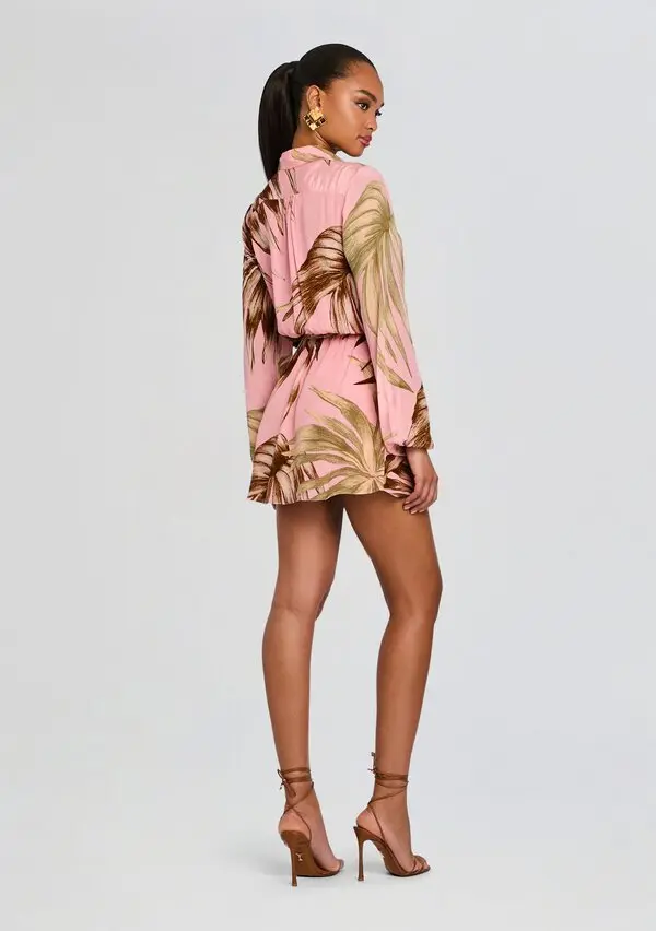 Rococo Sand Fawn Mini Dress With Detachable Belt