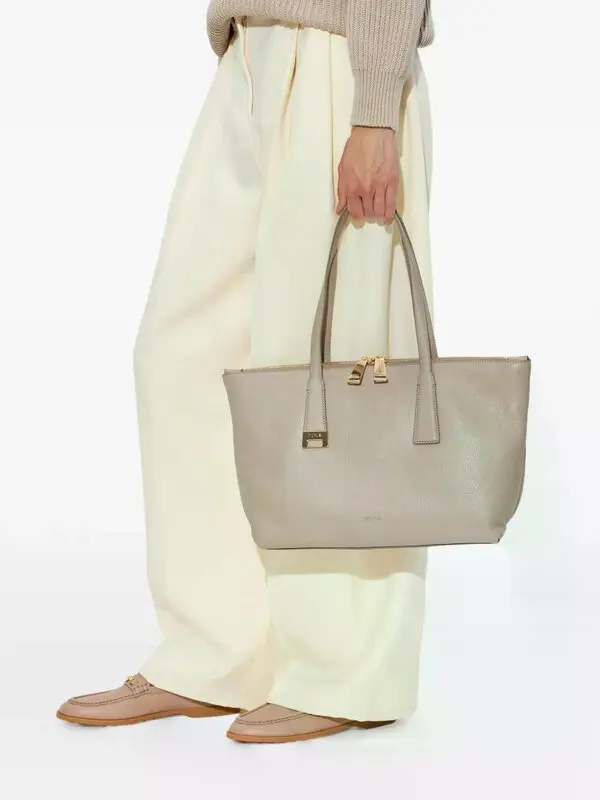 Furla Olivia Leather Tote Bag - Neutrals