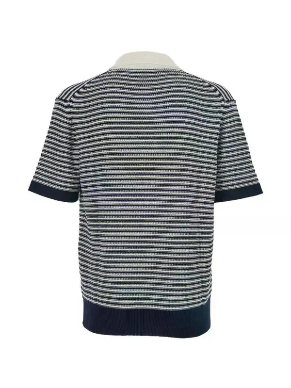 KANGRA Striped Polo Shirt - Blue