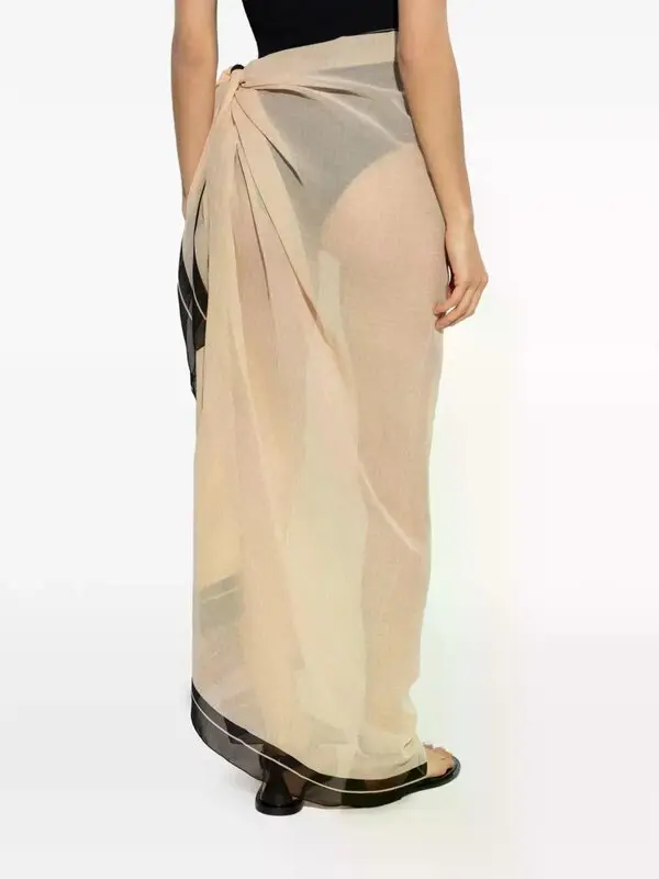 Balmain Geometric-print Sarong - Neutrals
