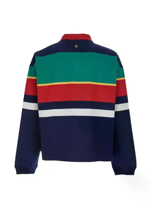 Versace Striped Sweatshirt With Logo Detail - Green