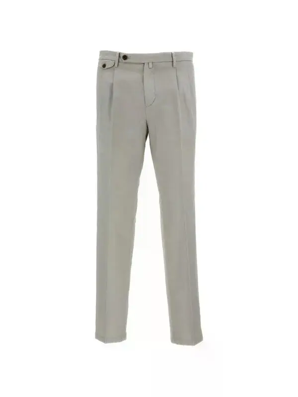 BRIGLIA 1949 Buttoned Pleated Trousers - Grey