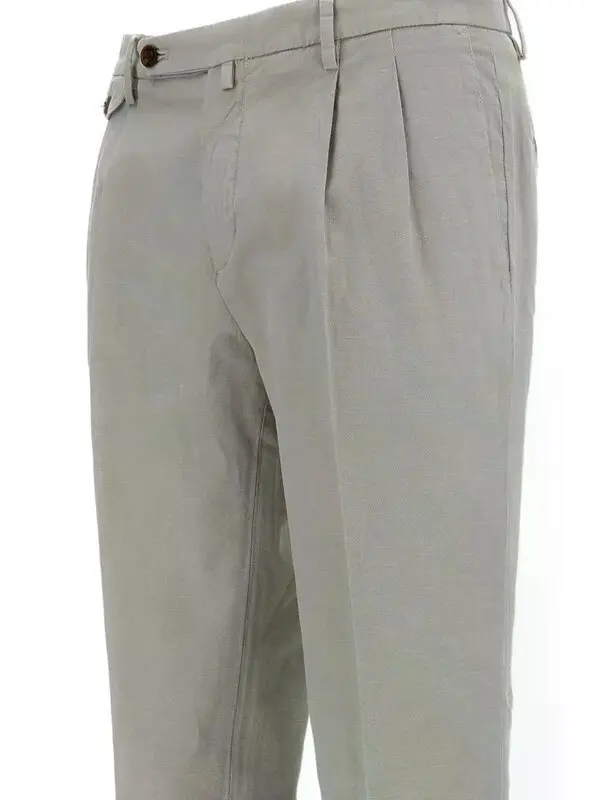 BRIGLIA 1949 Buttoned Pleated Trousers - Grey