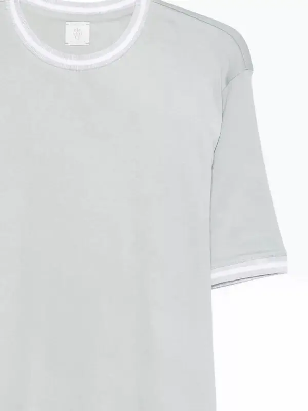 Eleventy Short Sleeves Ringer T-shirt - Grey